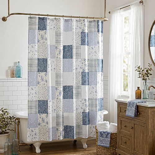 Click here for Donna Sharp Blue Pastures Shower Curtain  One Size... prices
