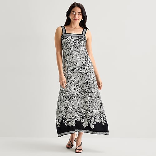 Click here for Msk Womens Smocked Maxi Square-Neck Dress - Rich B... prices