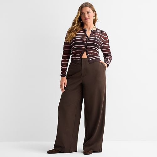 Click here for Ashley Graham Womens Plus Easy Pleated Trouser  22... prices
