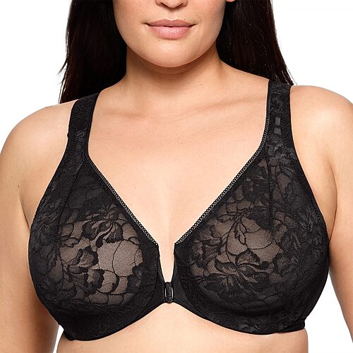 Click here for Glamorise Lacey T-Back Front-Closure WonderWire Un... prices