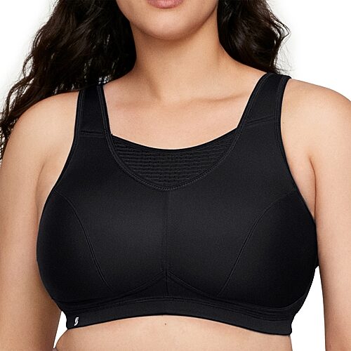 Glamorise Womens High Support Sports Wireless Sports Bra 1067  H  Black