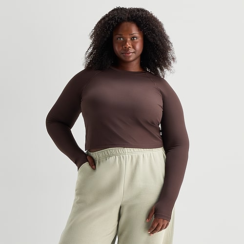 Click here for Xersion Womens Crew Neck Long Sleeve Active Plus C... prices