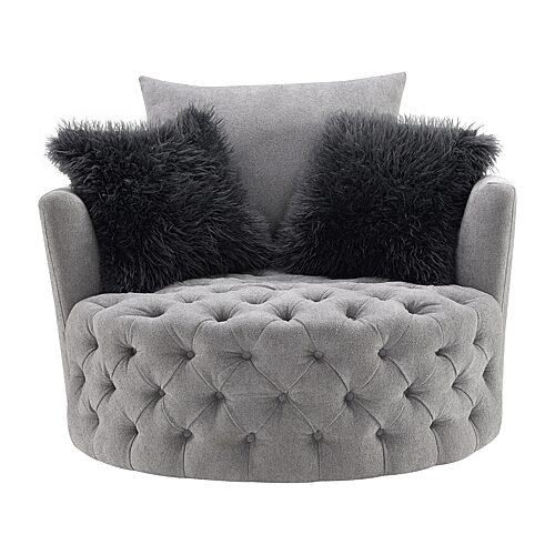 Click here for Furniture of America DOTTIE Swivel Accent Chair  O... prices