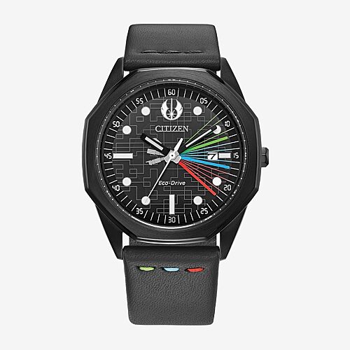 Click here for Citizen Star Wars Mens Black Leather Strap Watch B... prices