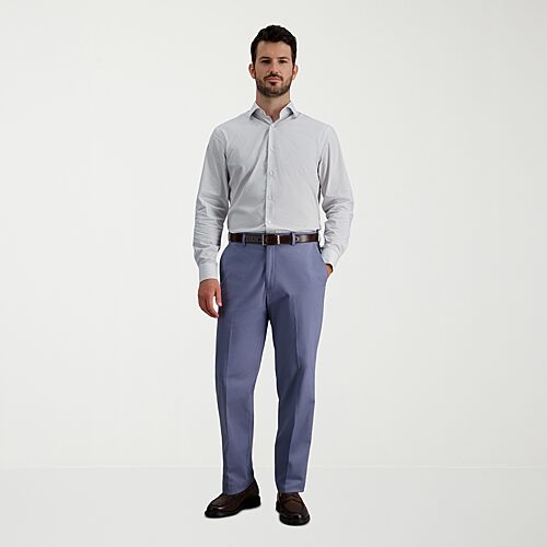 Click here for Haggar Iron Free Premium Khaki Mens Classic Fit Fl... prices