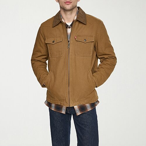 Click here for Levis Mens Midweight Utility Jacket  Small  Brown prices
