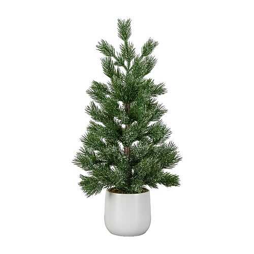 Click here for Nearly Natural 22 Frosted Pine 1 1/2 Feet Pine Chr... prices