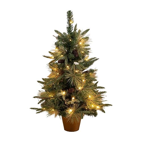 Click here for Nearly Natural 3ft Pre-Lit Snowed Mixed Pine 3 Foo... prices
