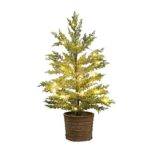 Click here for Nearly Natural 2ft Pre-Lit Snowed Cypress 2 Foot P... prices