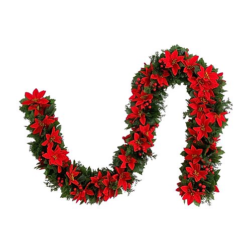 Click here for Nearly Natural 6ft Poinsettia & Berries Christmas... prices