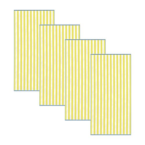 Click here for Linery Cotton Stripe Border 4-pc. Quick Dry Beach... prices