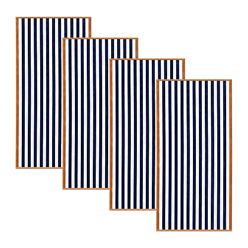 Click here for Linery Cotton Stripe Border 4-pc. Quick Dry Beach... prices