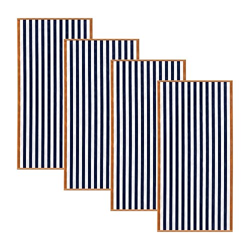 Click here for Linery Oversized Cotton Stripe Border 4-pc. Quick... prices