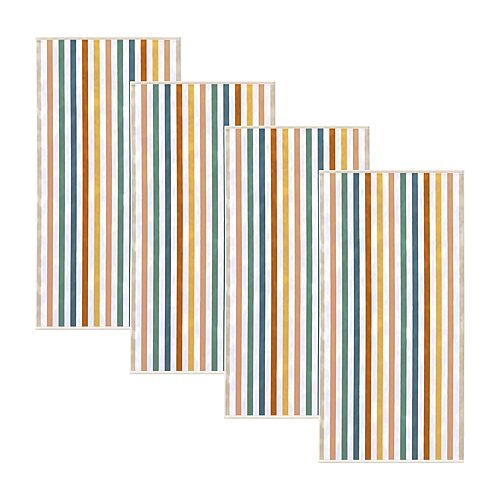 Click here for Linery Oversized Cotton Stripe Border 4-pc. Quick... prices