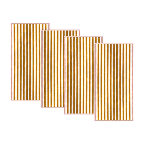 Click here for Linery Oversized Cotton Stripe Border 4-pc. Quick... prices