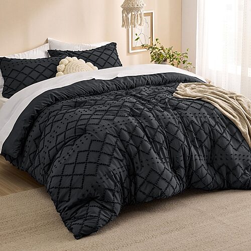 Click here for Bedsure Comforter Set-Solid-Embroidery Comforter S... prices