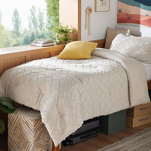 Click here for Bedsure Comforter Set-Solid-Embroidery Comforter S... prices