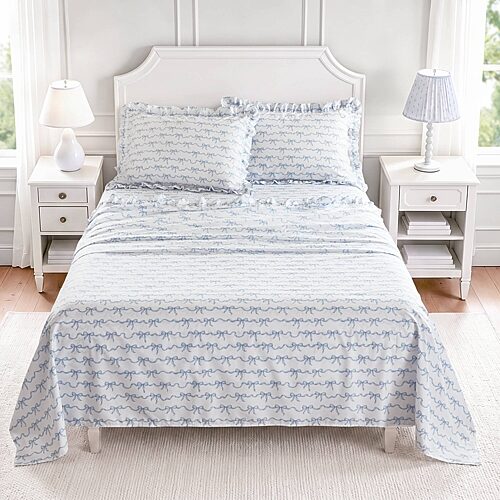 Click here for Intelligent Design Microfiber Ruffle Sheet Set  On... prices