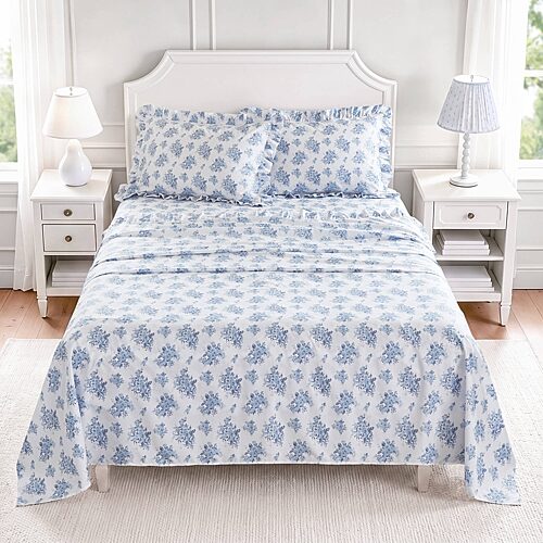 Click here for Intelligent Design Microfiber Ruffle Sheet Set  On... prices