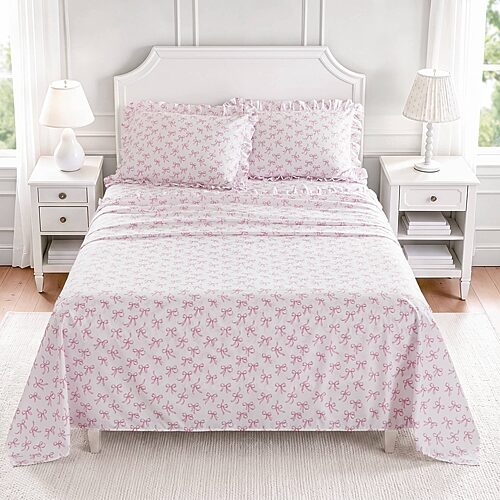 Click here for Intelligent Design Microfiber Ruffle Sheet Set  On... prices