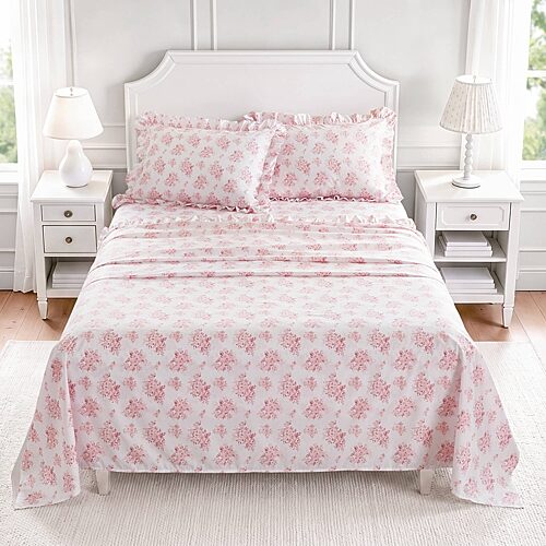 Click here for Intelligent Design Microfiber Ruffle Sheet Set  On... prices