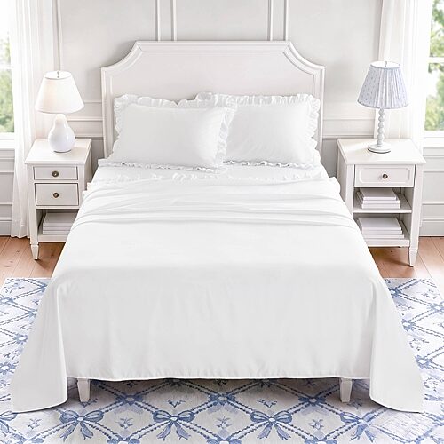 Click here for Intelligent Design Microfiber Ruffle Sheet Set  On... prices