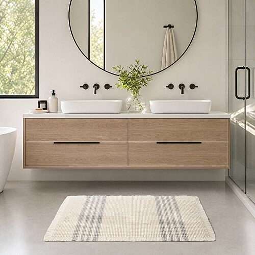 Click here for Madison Park Millstreet Quick Dry Bath Rug  One Si... prices