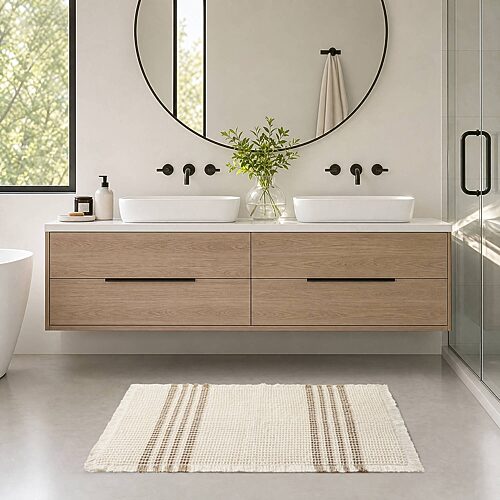 Click here for Madison Park Millstreet Quick Dry Bath Rug  One Si... prices