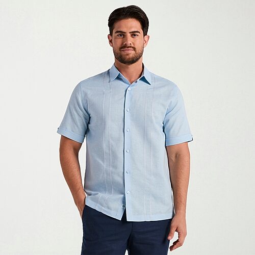 Click here for Cubavera Mens Short Sleeve Panel Button-Front Line... prices