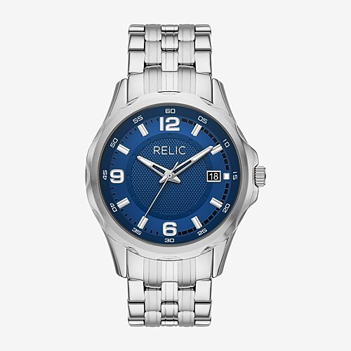 Click here for Relic By Fossil Liam Mens Silver Tone Stainless St... prices