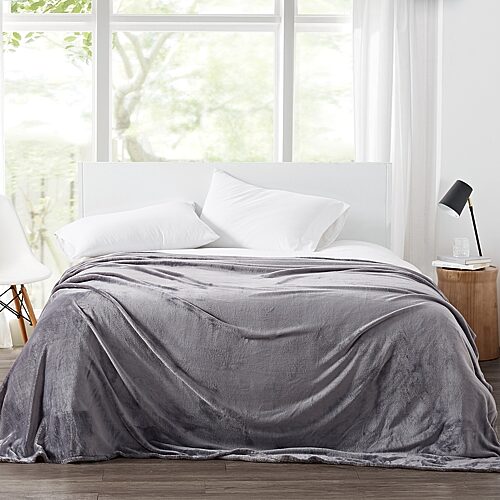 Click here for Cannon Solid Plush Blanket  Twin/Twin Xl - Gray prices