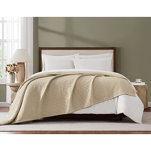 Click here for Brooklyn Loom Cotton Waffle Blanket  One Size  Bei... prices