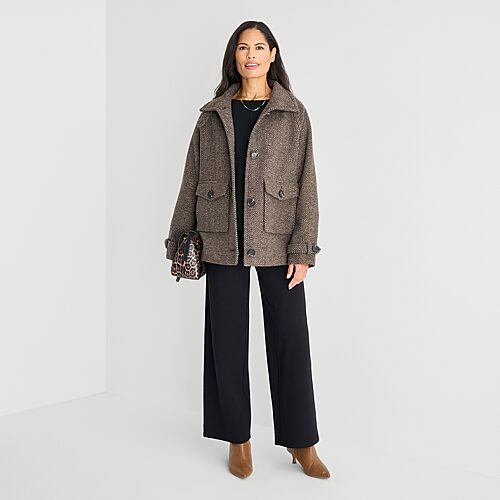 Click here for Liz Claiborne Womens Midweight Coat  Medium  Beige prices