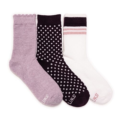 Click here for Muk Luks W Ml Ds Ftie Slp Sks 3 Pk Low Cut Cozy Fo... prices