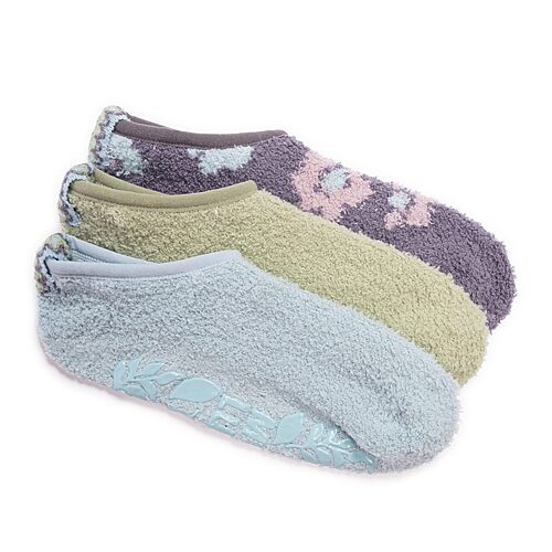 Click here for Muk Luks W Ml Ds Ftie Slp Sks 3 Pk Low Cut Cozy Fo... prices
