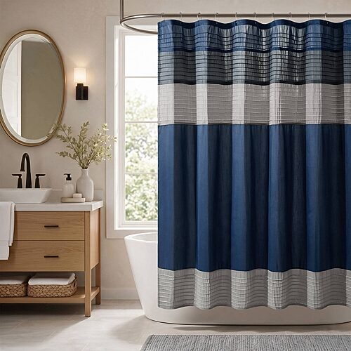 Click here for Madison Park Amherst Faux Silk Shower Curtain  72... prices