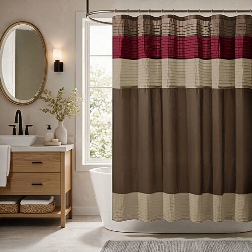 Click here for Madison Park Amherst Shower Curtain  72 x 72 - Red prices