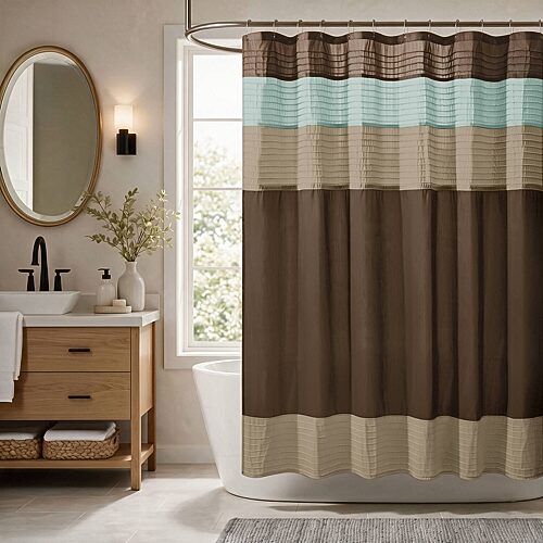 Click here for Madison Park Amherst Faux Silk Shower Curtain  72... prices