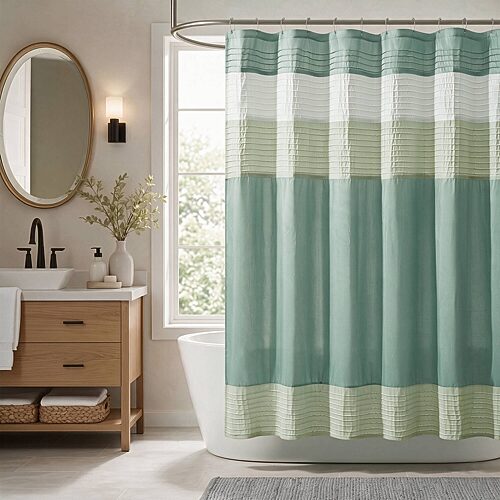Click here for Madison Park Amherst Shower Curtain  72 x 72 - Gre... prices