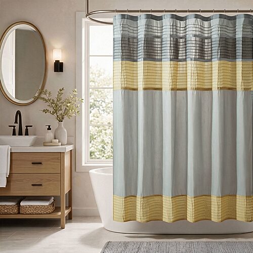 Click here for Madison Park Amherst Shower Curtain  72 x 72 - Yel... prices