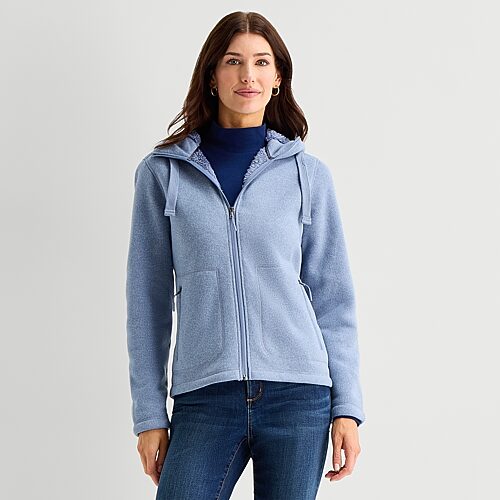 Click here for Free Country Womens Fleece Hooded Lightweight Jack... prices