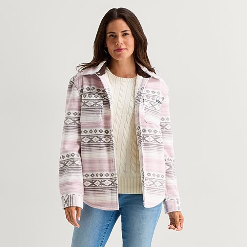 Click here for Free Country Womens Fleece Lightweight Shirt Jacke... prices