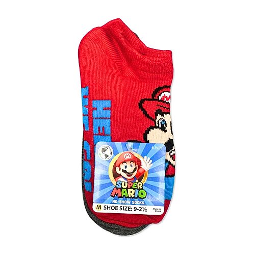 Click here for Little & Big Kid Boys Multi-Pack 6 Pair Super Mari... prices