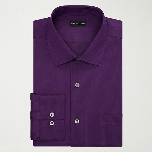 Click here for Van Heusen Mens Regular-Fit Dress Shirt - Royal Pu... prices