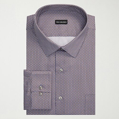 Click here for Van Heusen Mens Regular-Fit Dress Shirt - Brown Mu... prices