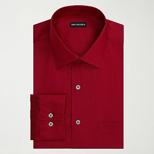 Click here for Van Heusen Mens Regular-Fit Dress Shirt - Brick Ru... prices