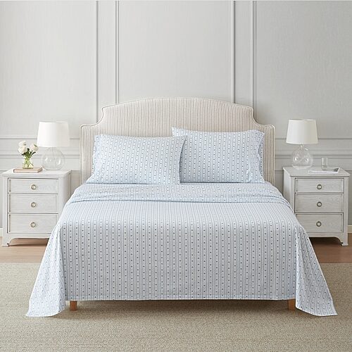 Click here for Martha Stewart Floral Stripe Sheet Set  One Size... prices