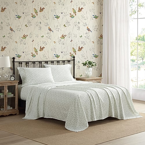 Click here for Laura Ashley Floral Toile 300-Thread Count Cotton... prices