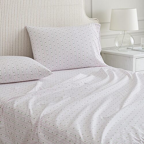 Click here for Martha Stewart Floral Stripe Sheet Set  One Size... prices