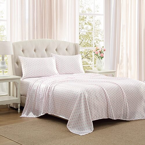 Click here for Laura Ashley Printed Satin Heart of Mine 4-Pc. She... prices